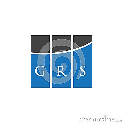 GRS Letter Logo Design On WHITE Background. GRS Creative Initials ...