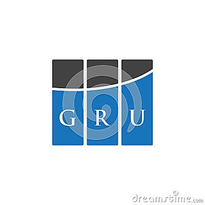 GRU Letter Logo Design On WHITE Background. GRU Creative Initials ...