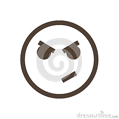 Grumpy Emoticon. Human Emotion Icon. Cartoon Vector | CartoonDealer.com ...