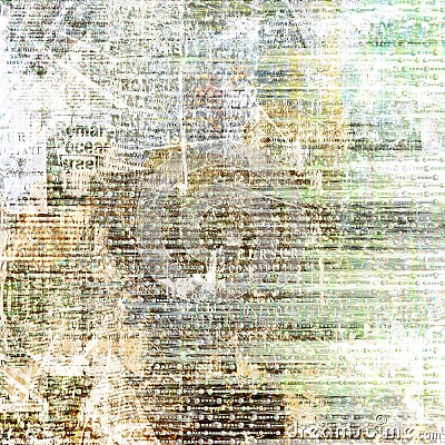 Grunge Abstract Newspaper Background Stock Illustration - Image: 38918290