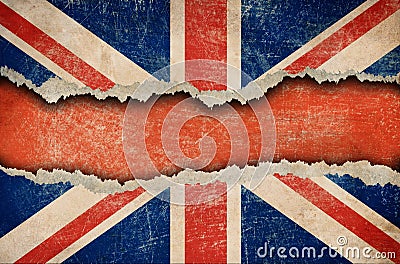 Grunge British Flag On Ripped Or Torn Paper Royalty Free Stock Images ...