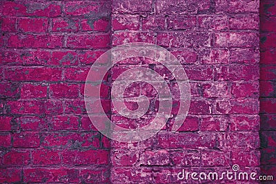 Grunge Neon Pink Brick Wall Texture Background. Stock Photography ...