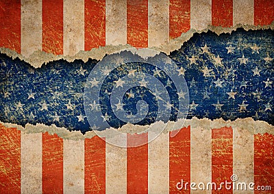 Grunge Ripped Paper USA Flag Pattern Royalty Free Stock Images - Image ...