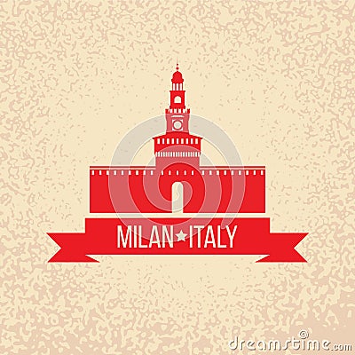 Grunge Rubber Stamp With Symbol Of Milan, Italy Stock Vector - Image ...