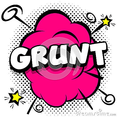 Grunt Comic Bright Template With Speech Bubbles On Colorful Frames ...
