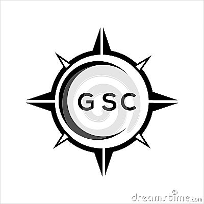 GSC Abstract Technology Circle Setting Logo Design On White Background ...