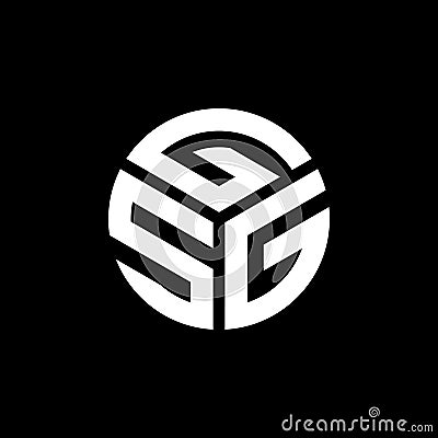 GSG Letter Logo Design On Black Background. GSG Creative Initials ...