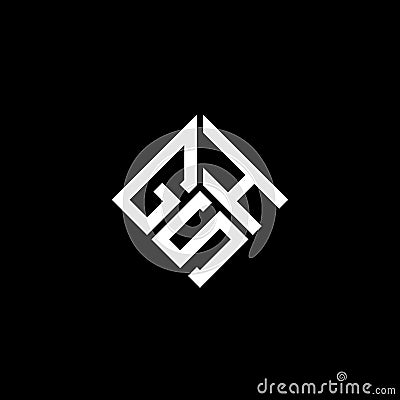 GSH Letter Logo Design On Black Background. GSH Creative Initials ...