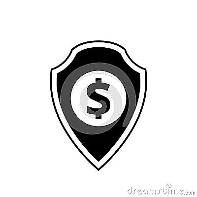 Guaranty Shield Icon Isolated On White Background Vector Illustration ...