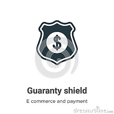 Guaranty Shield Vector Icon On White Background. Flat Vector Guaranty ...