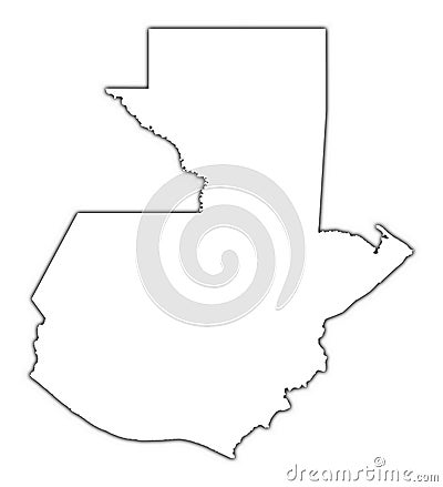 Guatemala Outline Map Stock Photos - Image: 4577123