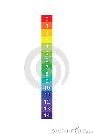 Guide To PH Scale With Spectrum Indicators. Cartoon Vector ...
