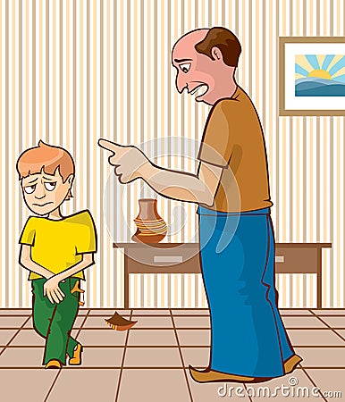 The Guilty Child Vector Illustration | CartoonDealer.com #10304074