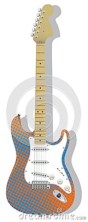 Guitar Fender Stratocaster - Cartoon Vector | CartoonDealer.com #14540809