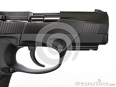Gun - Closeup Shot - Side View Stock Photo - Image: 76486703
