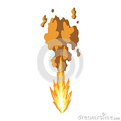 Gun Flashe Or Gunshot Animation. Fire Explosion Effect During The Shot ...