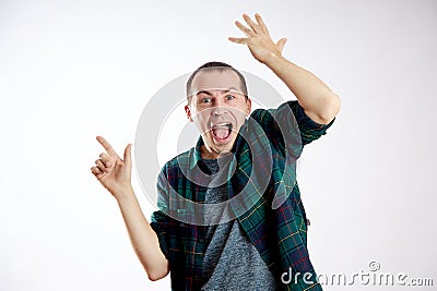 Guy Looks Surprised, Confused. Unexpected Emotions, Bewilderment And ...