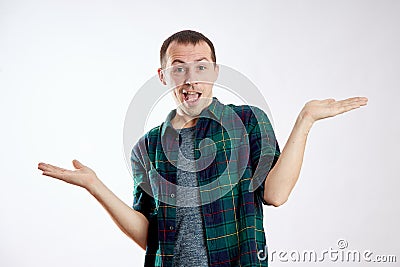 Guy Looks Surprised, Confused. Unexpected Emotions, Bewilderment And ...