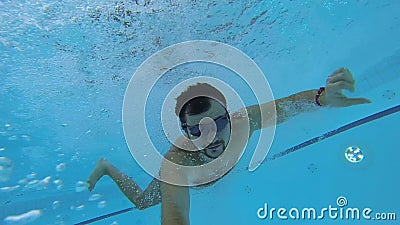 Guy Taking Video of Self while Running, Jumping in Pool and Swimming ...