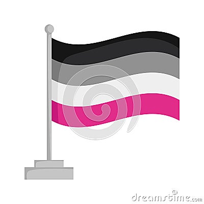Gynephilia Pride Flag Isolated On White Background Vector Illustration ...