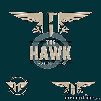 Hawk Letter K Bird Logo Template Stock Vector - Illustration of force ...