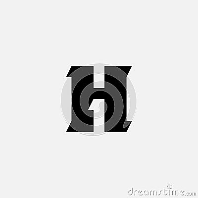 1H Logo. Vector Design Element Or Icon. Monogram Or Logotype With ...