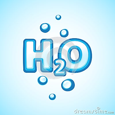 H2O Vector Logo. Chemical Formula Of Water | CartoonDealer.com #299680074