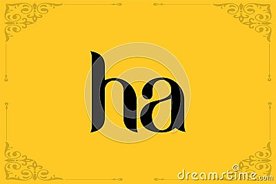 HA Abstract Luxury Logo Vector Illustration | CartoonDealer.com #362197644