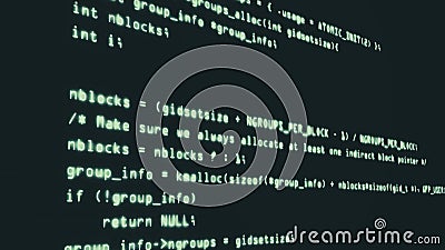 Hacker Code Running Down a Computer Screen Terminal Stock Video - Video of computing, text ...