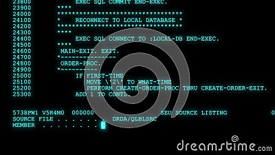 Hacker Code Running Down a Computer Screen Terminal Stock Video - Video ...