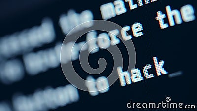 Hacker Screen Closeup. Hacking Language Concept Stock Video - Video of ...