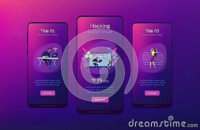 Doxing App Interface Template. Vector Illustration | CartoonDealer.com ...