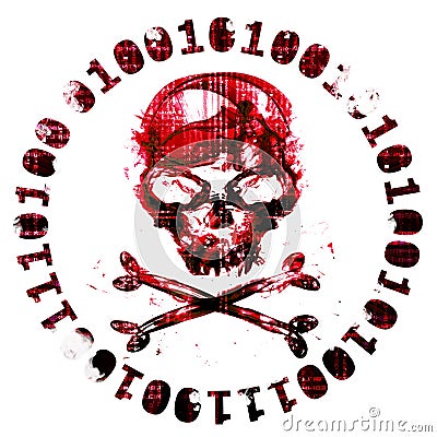 Hacker Icon With Skull Royalty Free Stock Image - Image: 29560506