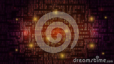 Hacker Matrix. Spy Binary Code. Cybercrime In Cyberspace. Computer Data. Futuristic Robot AI ...