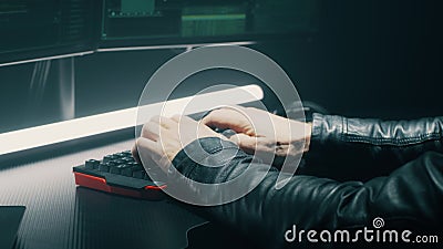 Hacker Typing on the Keyboard during a Cyberattack Stock Video - Video ...