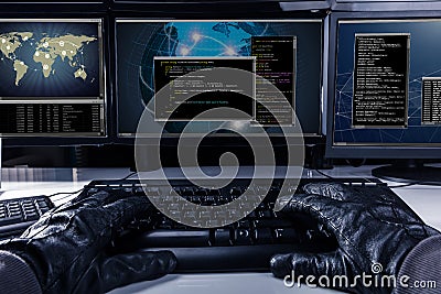 Hacker Typing Code On Computer Keyboard Stock Photography | CartoonDealer.com #126319502