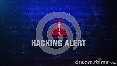 16. Hacking Alert Warning Notification on Digital Security Alert on Screen. Stock Video - Video ...