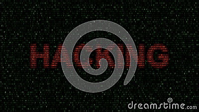 HACKING Word Made of Flashing Hexadecimal Symbols on Computer Screen Stock Footage - Video of ...