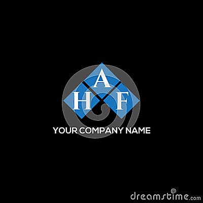 HAF Letter Logo Design On BLACK Background. HAF Creative Initials ...