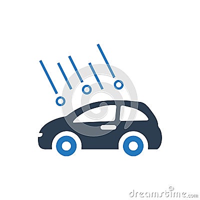 Hail Damage Icon Vector Illustration | CartoonDealer.com #120492730