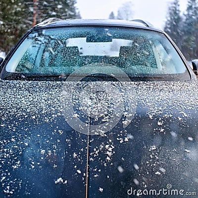 Hail Falling On The Windscreen Of A Car, AI Generated Stock Photo ...