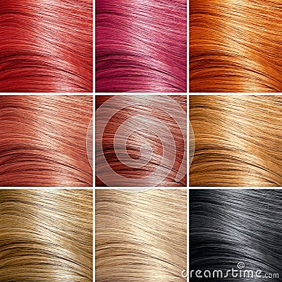 Hair Colors Set. Tints Stock Images - Image: 27998794