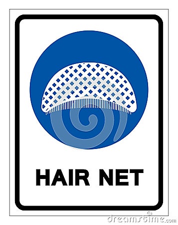 Hair Net Symbol Sign, Vector Illustration, Isolate On White Background ...