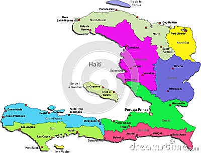 Haiti Map Royalty Free Stock Image - Image: 13130866