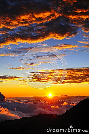Haleakala Volcano Sunset Stock Photo - Image: 11868670