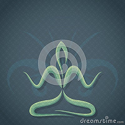 Half Lotus Pose. Vector Illustration Decorative Design | CartoonDealer ...