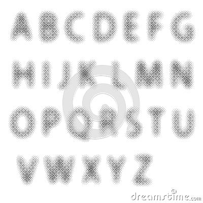 Halftone Letters Royalty Free Stock Image - Image: 5280186