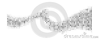 Halftone Rhythm Black Wave. Vector Illustration. Halftone Line Dots Pattern. | CartoonDealer.com ...