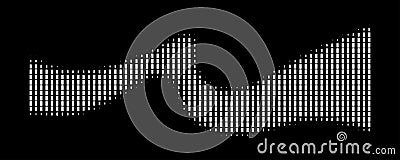 Halftone Rhythm White Wave. Vector Illustration. Halftone Line Dots Pattern | CartoonDealer.com ...