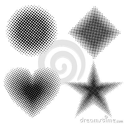 Halftone Shapes Vector Illustration | CartoonDealer.com #34856426
